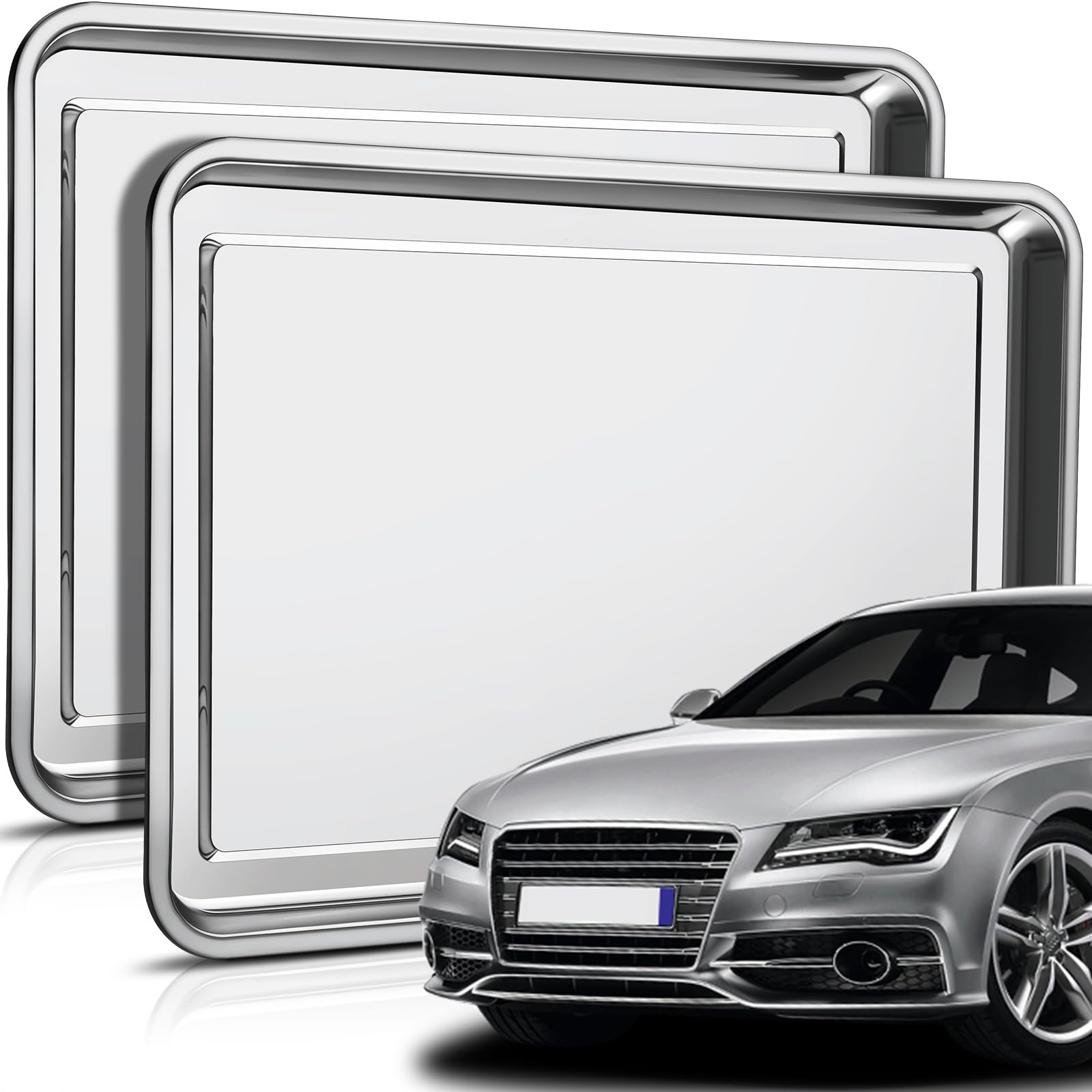 Datanly 2 Pcs Stainless Steel Oil Drip Pan for Under Car 23.62 x 15.75 ...