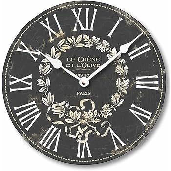 Amazon.com: Item C2041 Vintage Style French Bistro Clock (12 Inch ...
