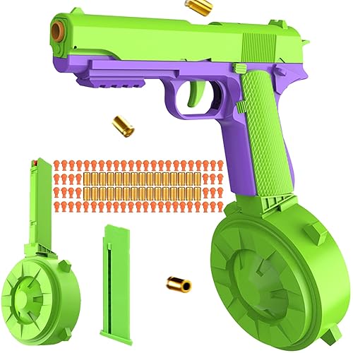 Soft Bullet Toy Gun with Shell Ejecting, Automatic Reloading Rebound ...