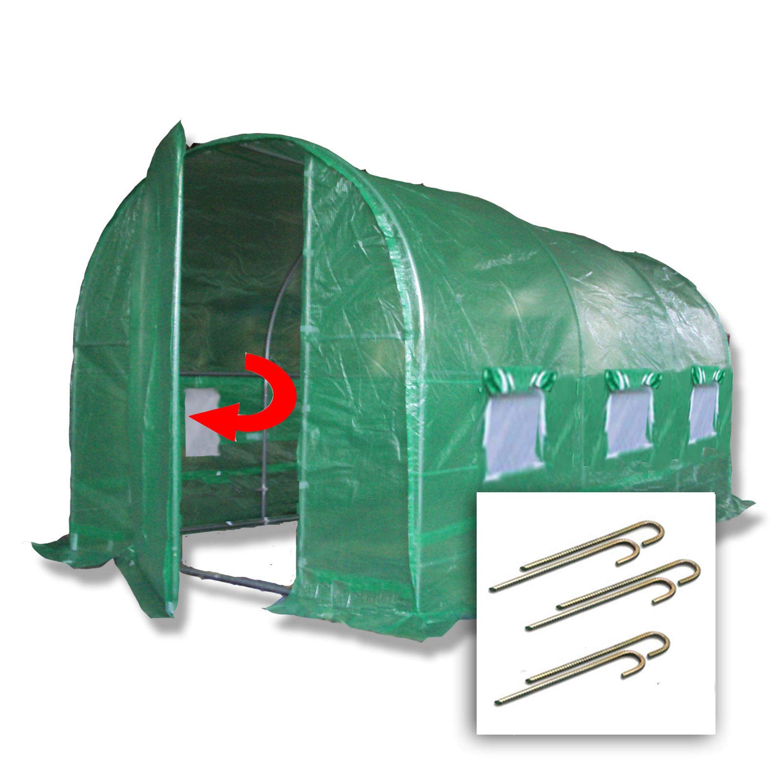 Buy 4m x 2m Polytunnel + Ground Anchor Kit"Strongest In It's Class" a ...