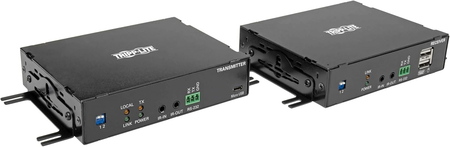 Amazon.com: DisplayPort Over Fiber Extender Kit 4K @ 30Hz Ir USB Dup ...