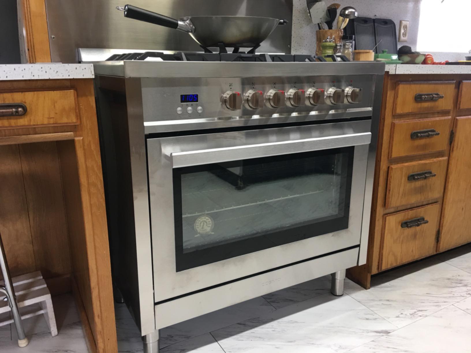 $56/mo - Finance COSMO F965 36 in. 220/240V Dual Fuel Range with 5 Gas ...