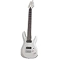 Amazon.com: Schecter C-8 DELUXE Satin White 8-String Solid-Body ...