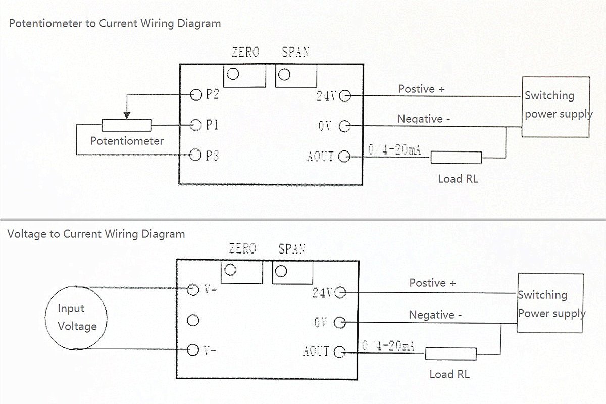 0-15V to 0-20mA NOYITO Voltage to Current Module 0-2.5V 3.3V 5V 10V 15V ...