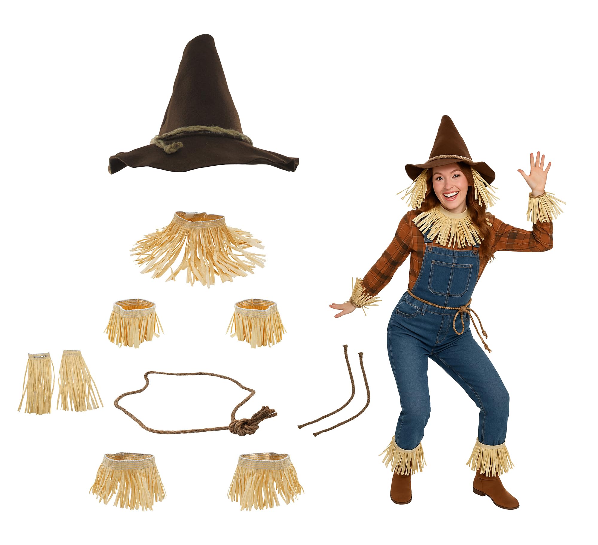 Nicky Bigs Novelties 11 Piece Scarecrow Costume Set Wizard Scarecrows ...
