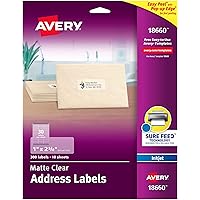 Amazon.com : Glossy Crystal Clear Address Labels for Laser Printer, 1 ...