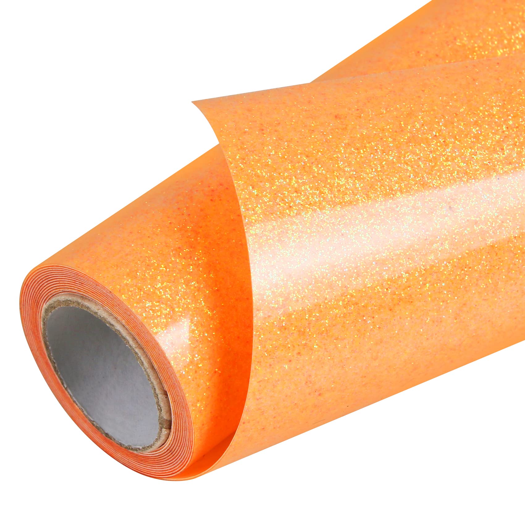 TORC Bright Orange Glitter HTV Heat Transfer Vinyl Roll 12 inch x 5 ft ...
