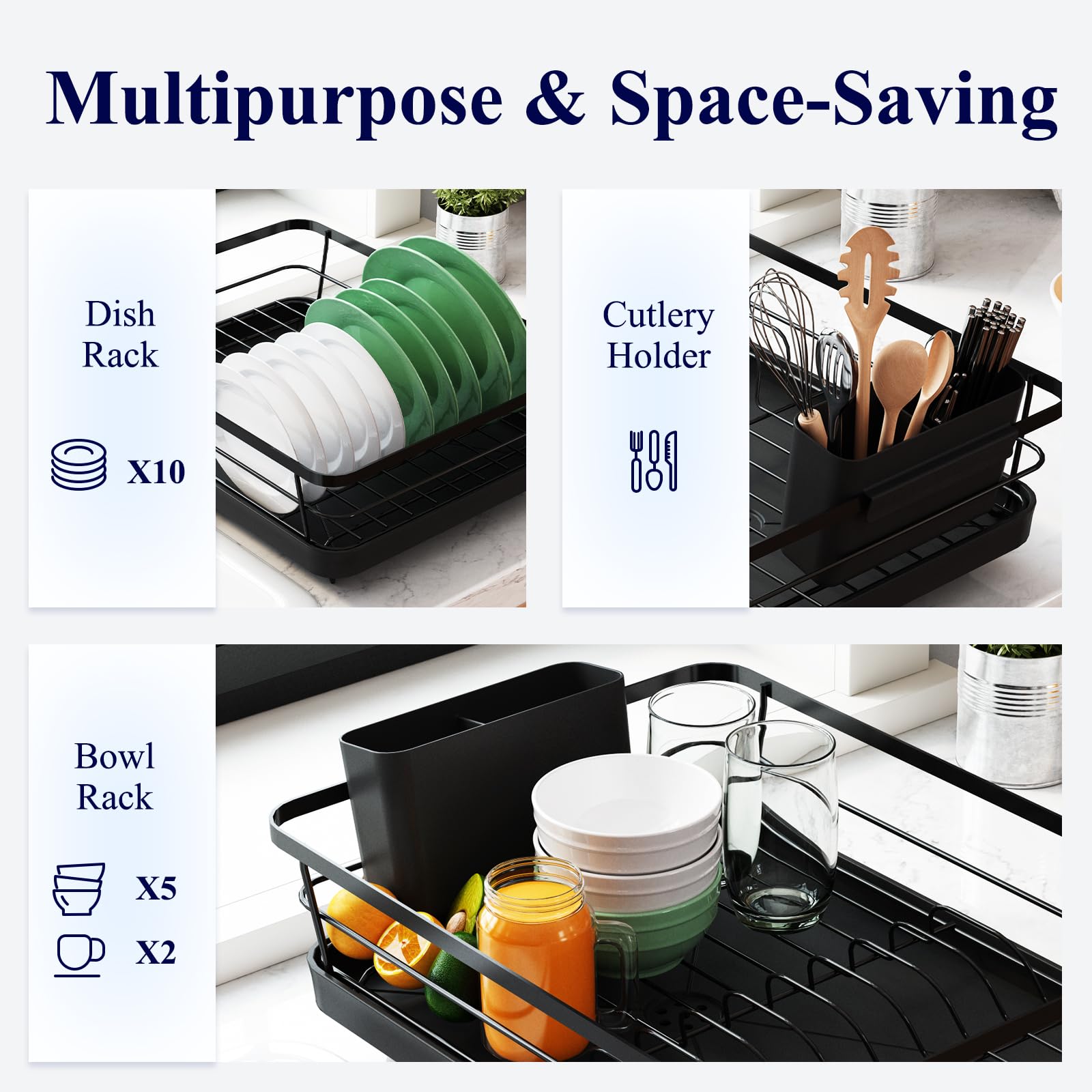 Mua Kitsure Dish Drying Rack- Space-Saving Dish Rack, Dish Racks for ...