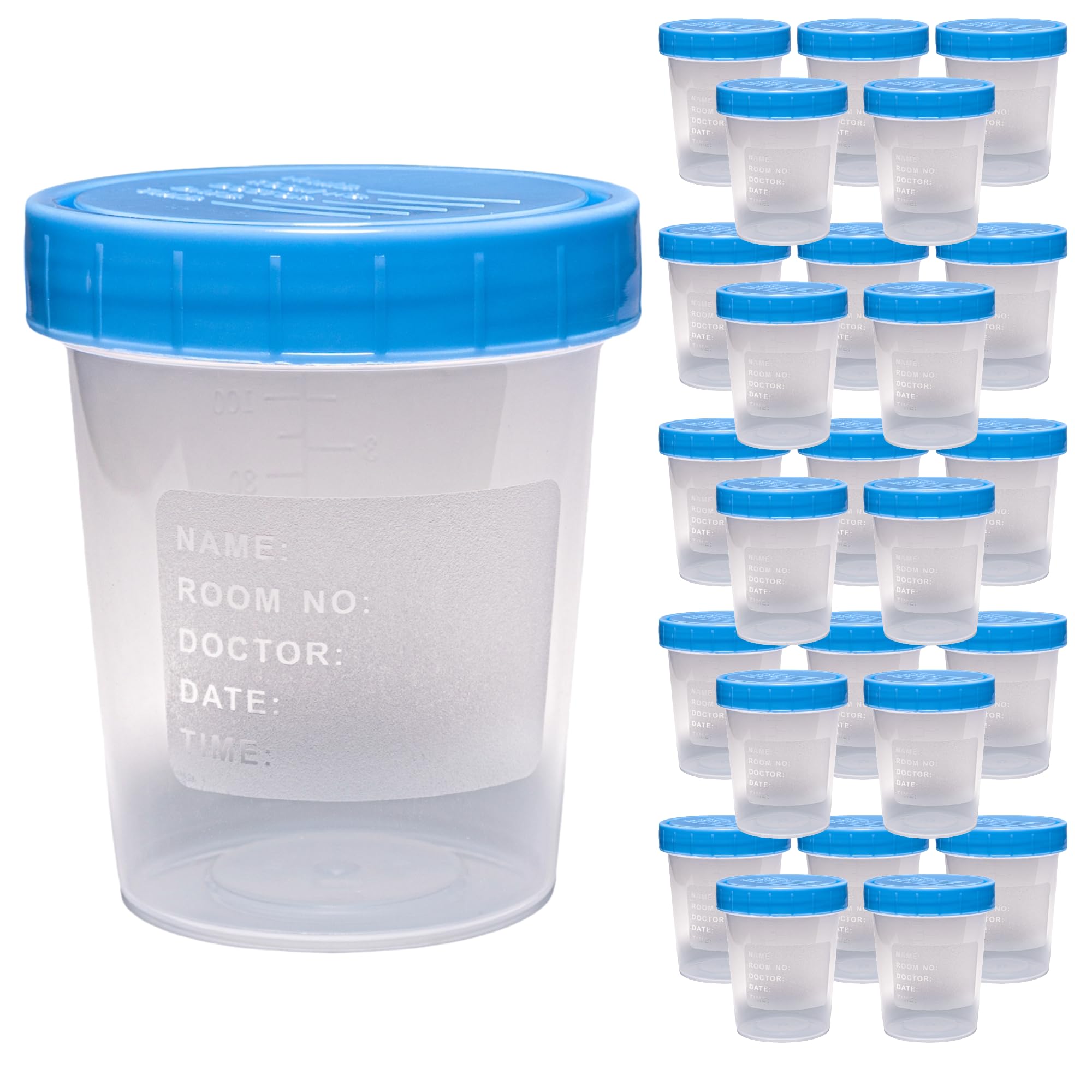 Mua Specimen Cups with Leak Proof Screw on Lids - 4oz [Pack of 25] Clear Non-Sterile Urine ...