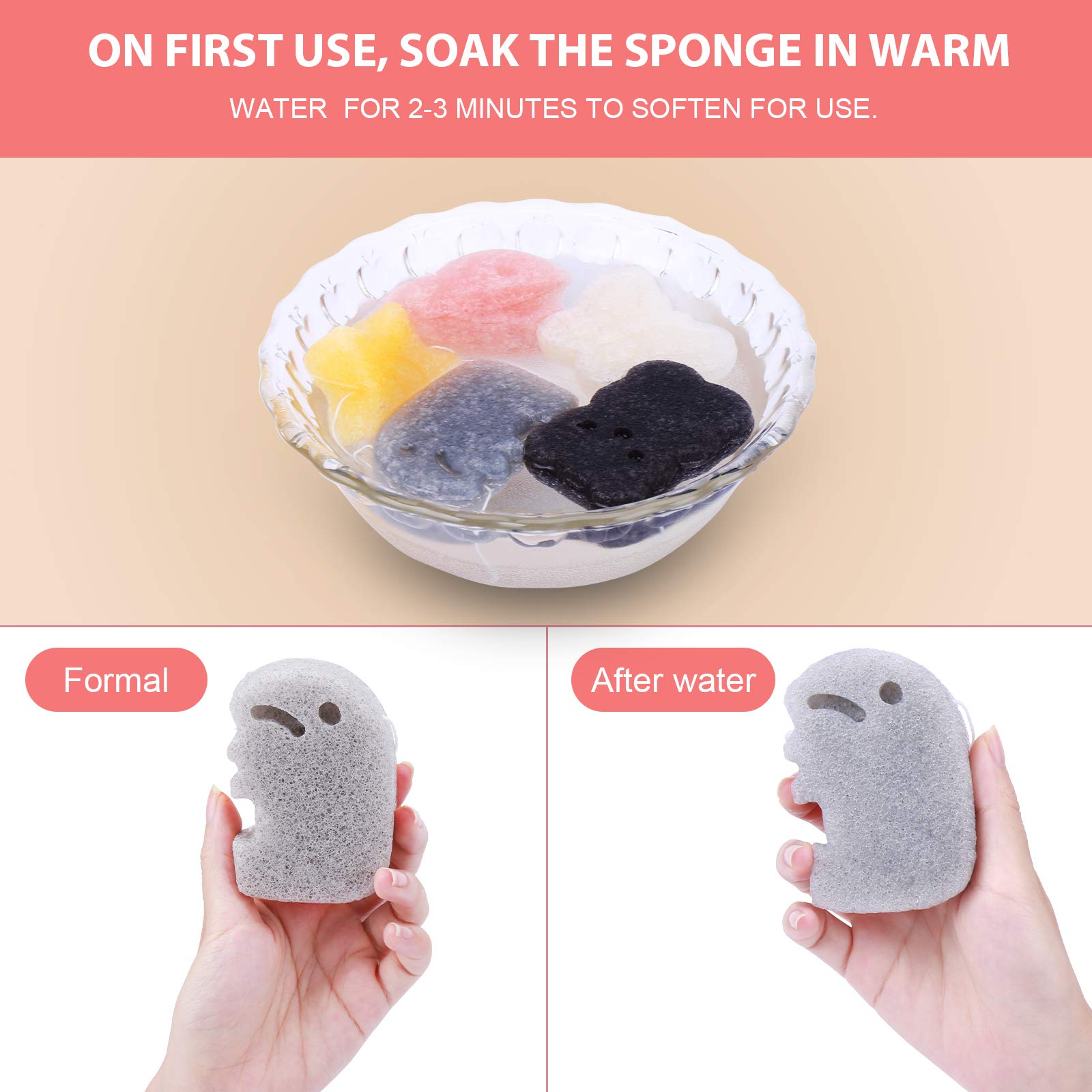 Mua KECUCO Konjac Baby Sponge for Bathing, Kids Bath Sponges for ...