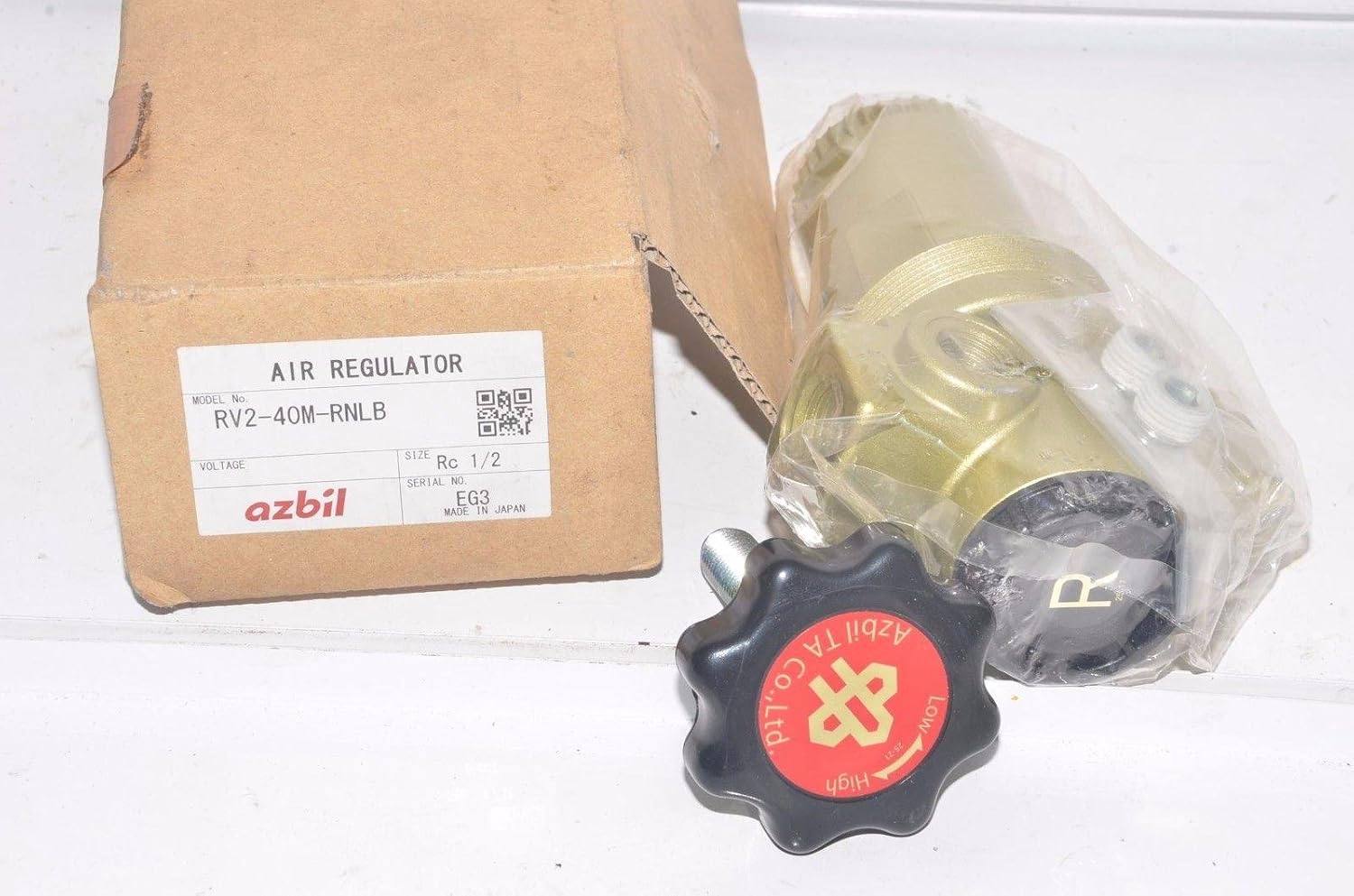 Azbil RV2-40M-RNLB Air Regulator 40M-RNLB Air Taco 1005635 1/2 ...