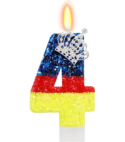 Number 4 Candle Clipart