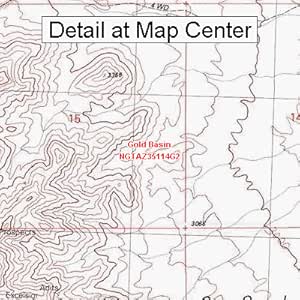 Amazon.com : USGS Topographic Quadrangle Map - Gold Basin, Arizona ...