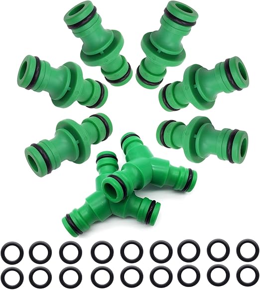 BlueXP 8 Pack Double Male Hose Connectors and 3 Way Y 1/2" Quick ...