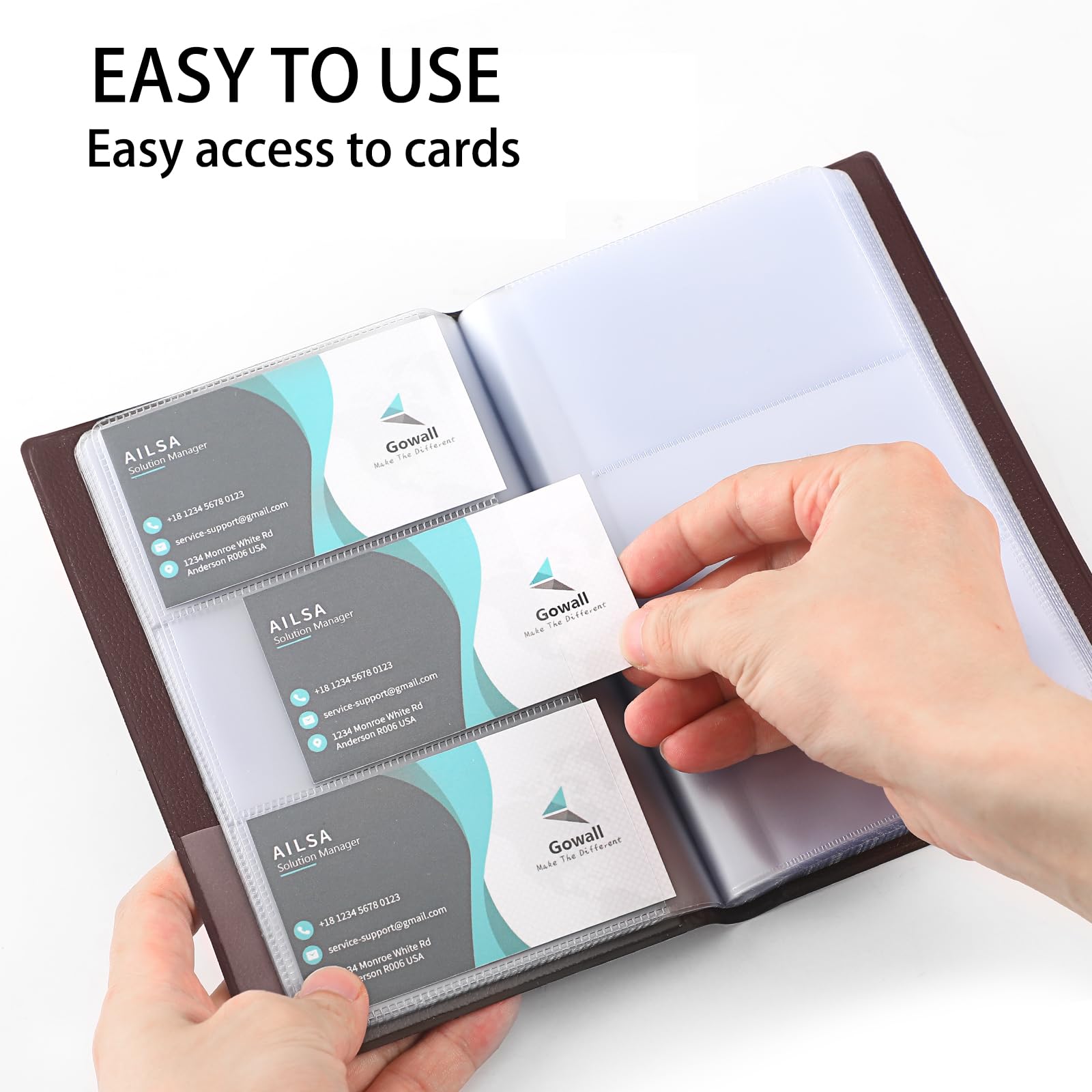 Mua Business Card Holder 240 Cards Capacity Business Card Organizer ...