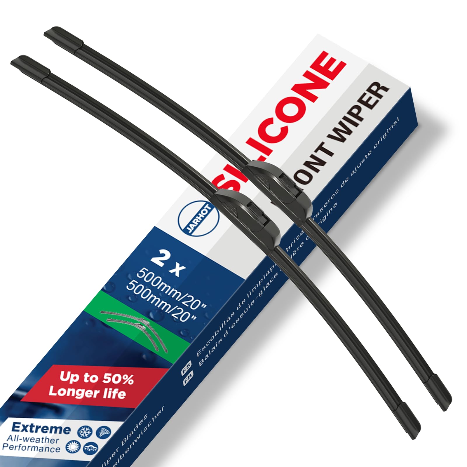 JARHOT Silicone Windshield Wiper Blades Replacement for Ford F Series ...