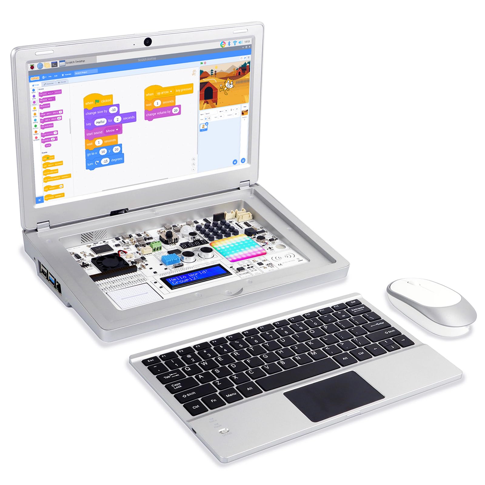 Mua Crowpi2 Laptop for Raspberry Pi, Compatible with Raspberry Pi 4 Programming Learning Kit for ...