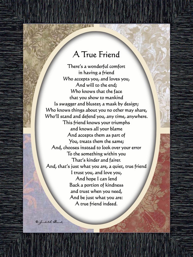 Amazon.com: Vintage A True Friend, Poem About True Friendship, 7x9 ...