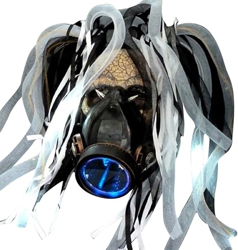 Amazon.com: Steampunk LED Light Dread cyberlock Goth Rave Club face Gas ...