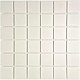 White Unglazed Porcelain Mosaic Square 2x2 Inch Porcelain Floor & Wall ...