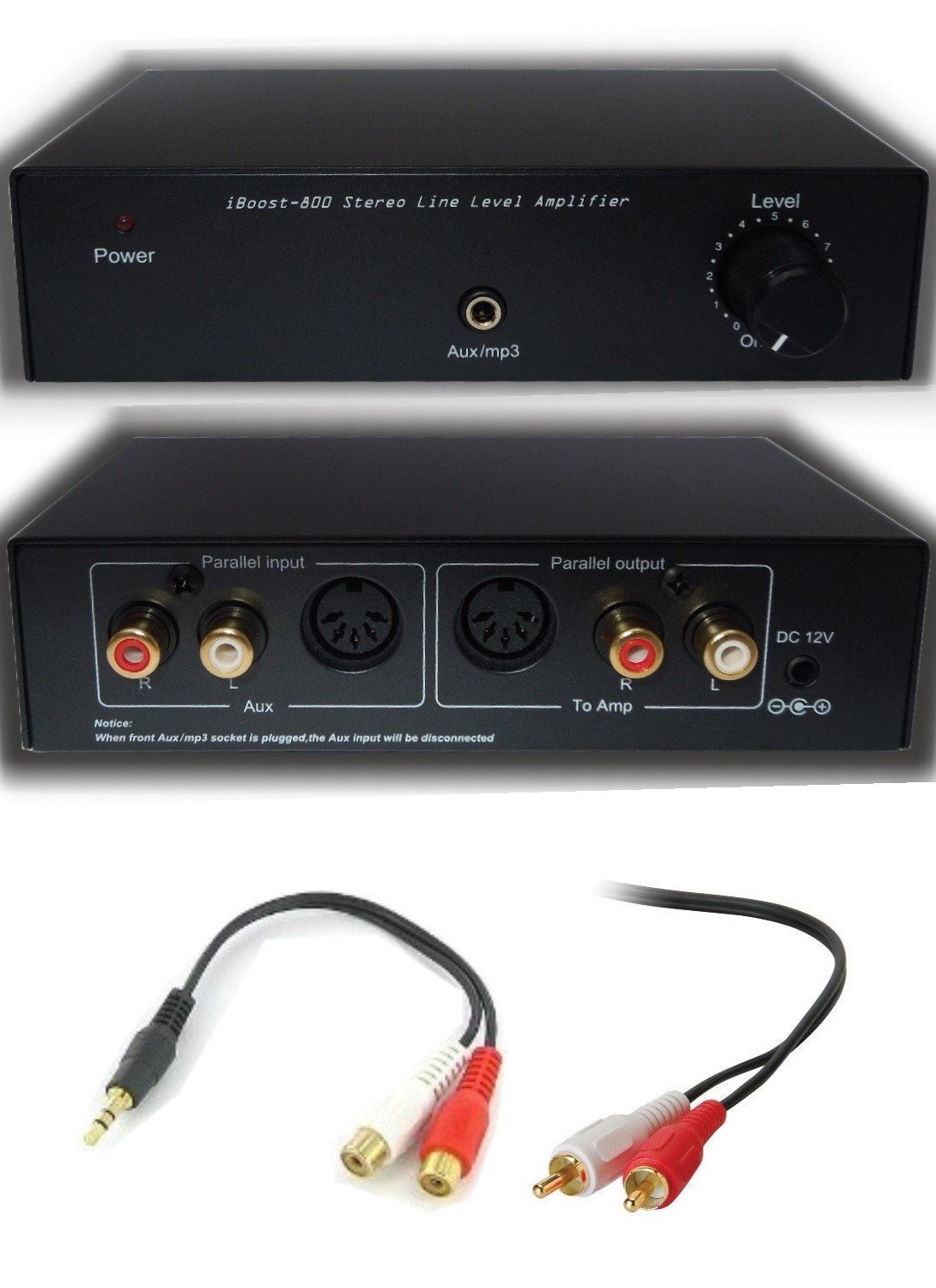 Amazon.com: iBoost 800 Stereo Line Level Audio Amplifier Booster Amp ...