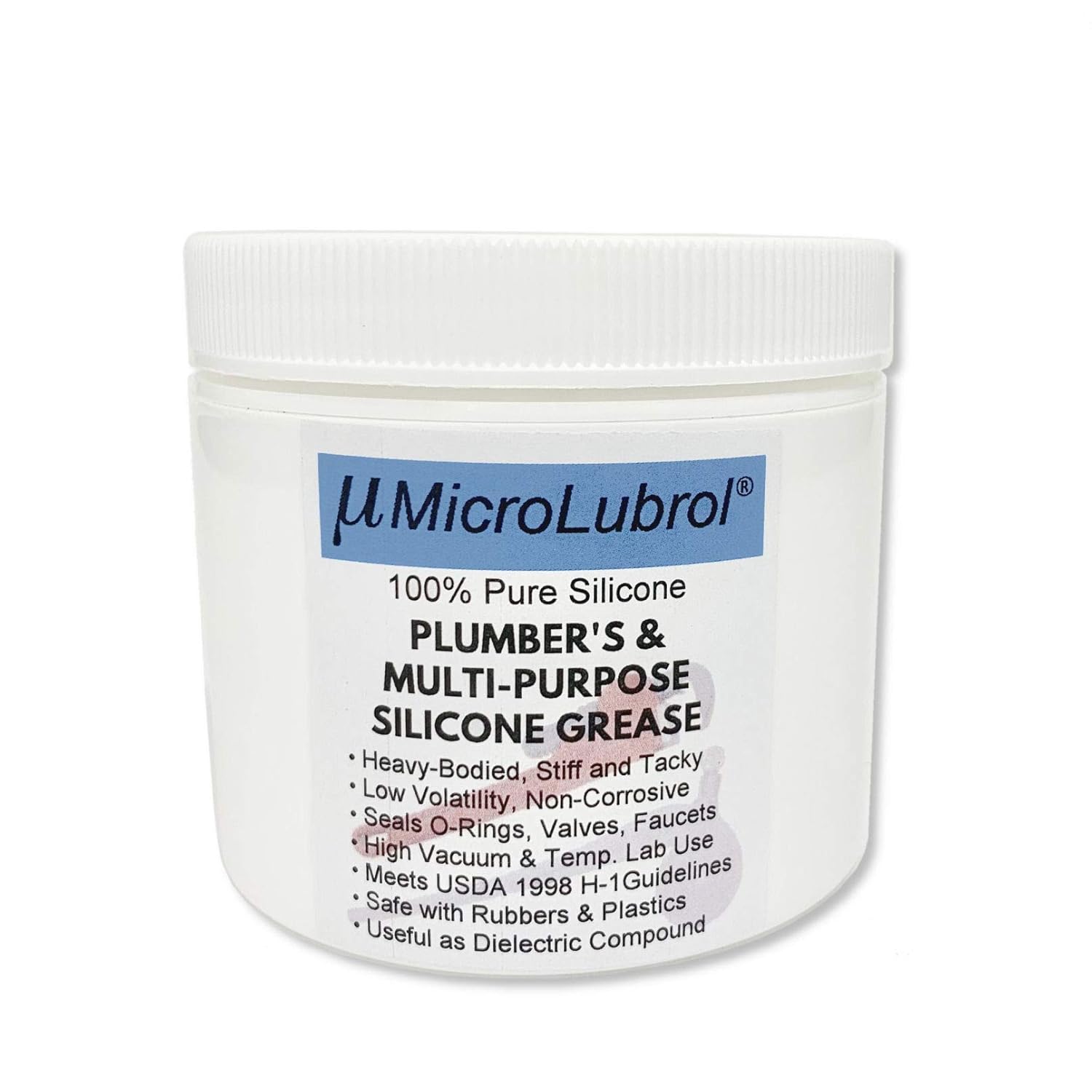 MicroLubrol Plumber's & Multi-Purpose Silicone Grease, 8 oz, Plumbing ...