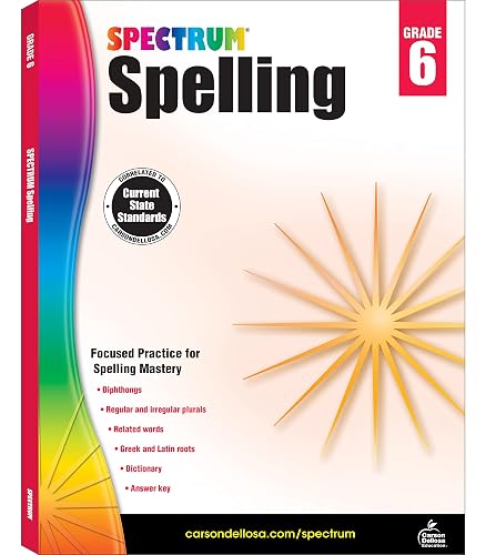 Spectrum Spelling Workbook Grade 6, Ages 11 to 12, Grade 6 Spelling ...