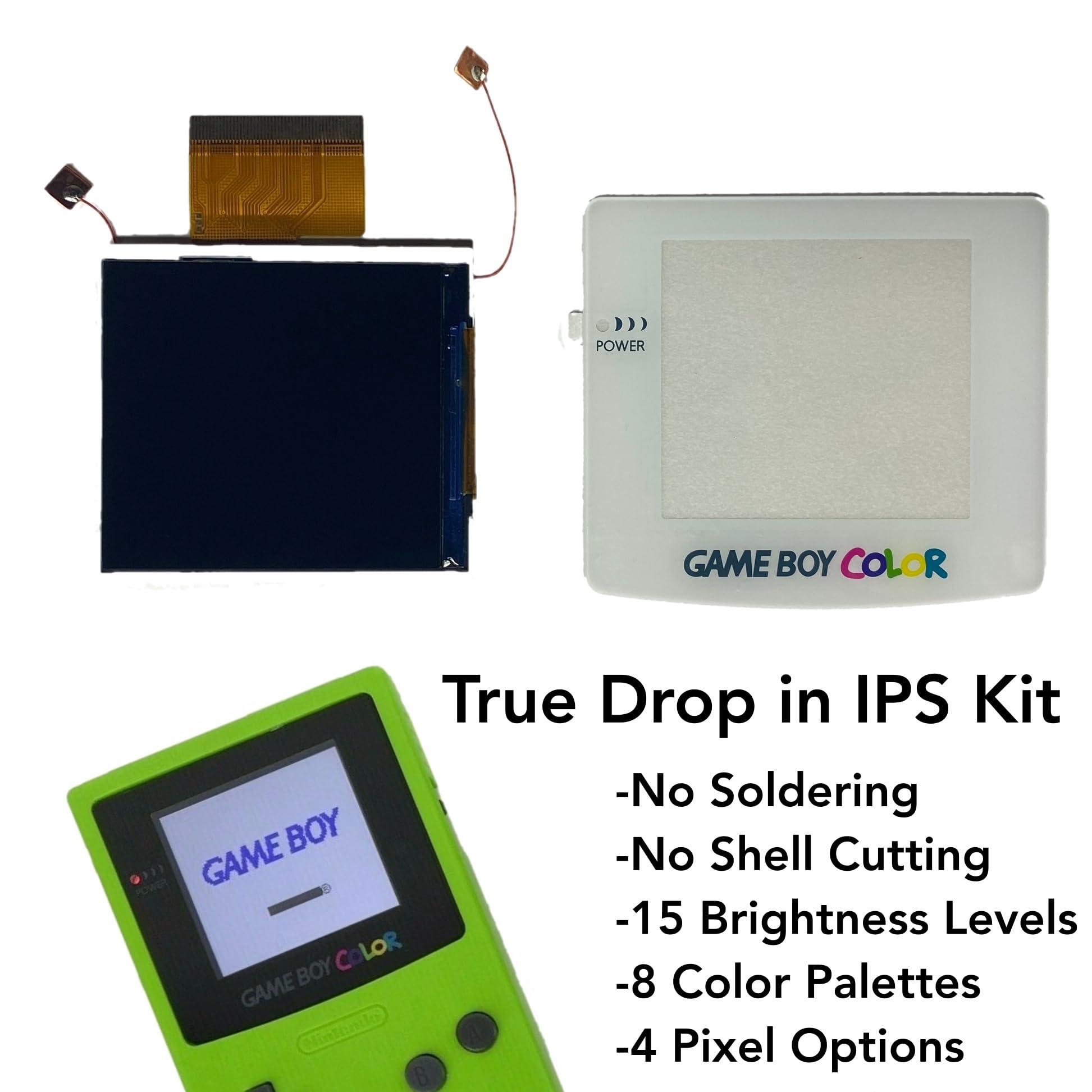 Mua Game Boy Color 2.45 Inch IPS Backlight LCD Screen Replacement Kit ...