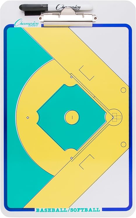 Champion Sports Large Dry Erase Board For Coaching Baseball ...