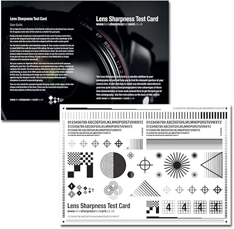 Camera Lens Sharpness Test Card:.: Amazon.co.uk: Camera & Photo