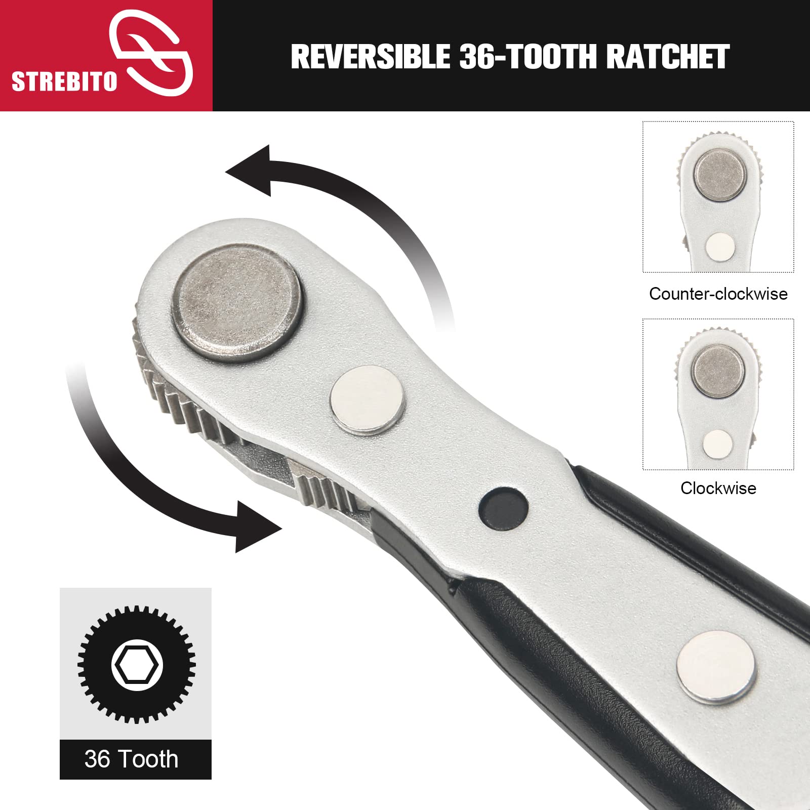 Mua STREBITO Mini Ratchet Set, 22-Piece 1/4 Ratchet Right Angle ...