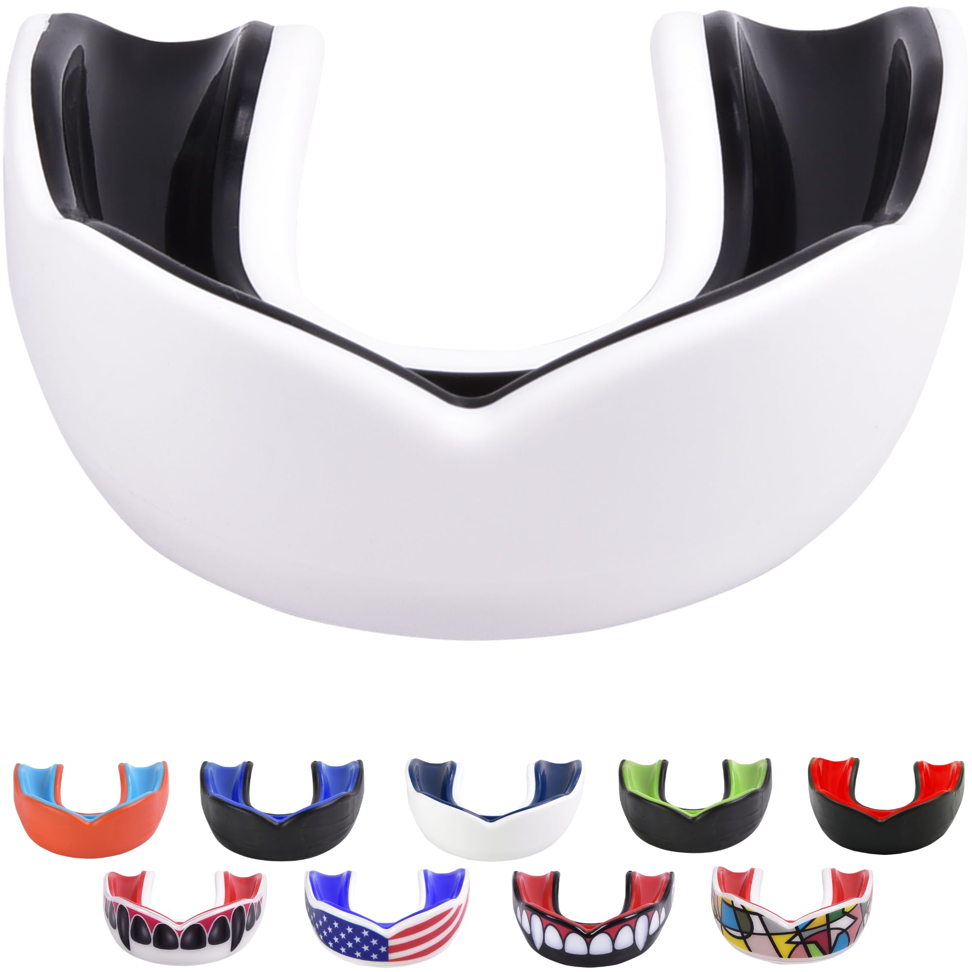 Mua Oral Mart Adult Sports Mouth Guard (USA Flag, Fangs, 15+ Colors to ...