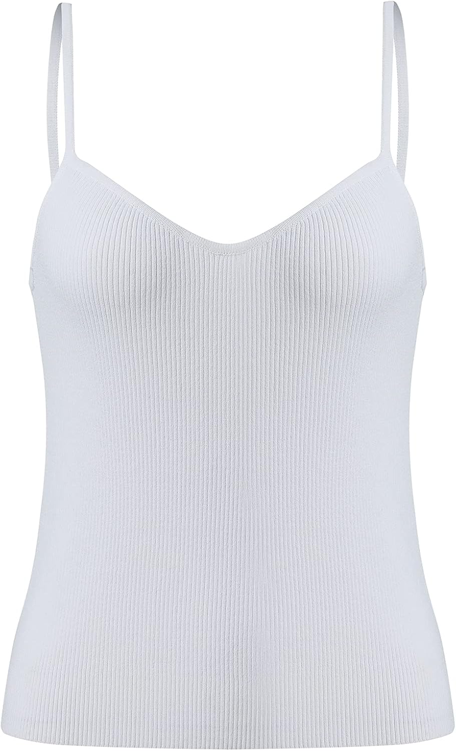 Women's Summer Sexy V Neck Spaghetti Strap Tank Tops Sleeveless Ribbed ...