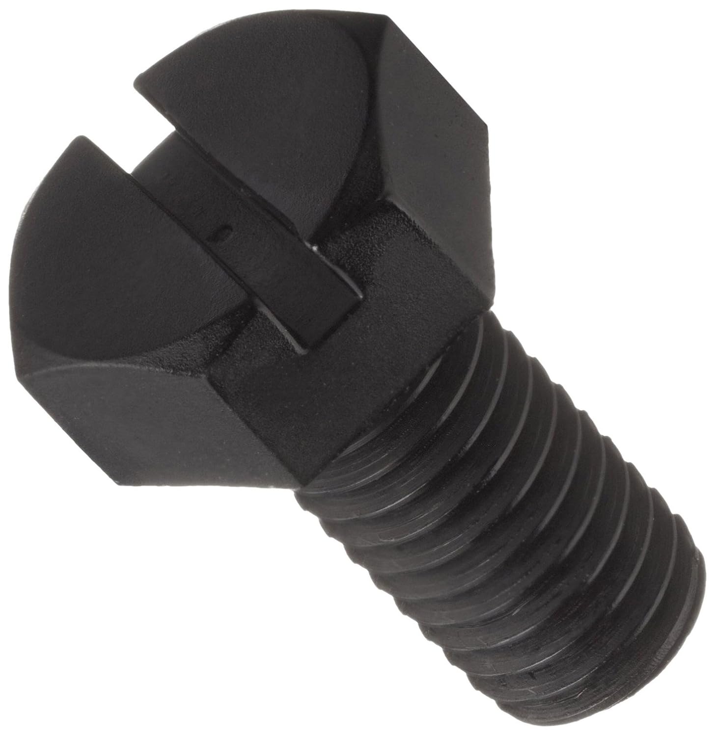 Nylon 6/6 Machine Screw, Plain Finish, Black, Hex Head, Slotted Drive ...