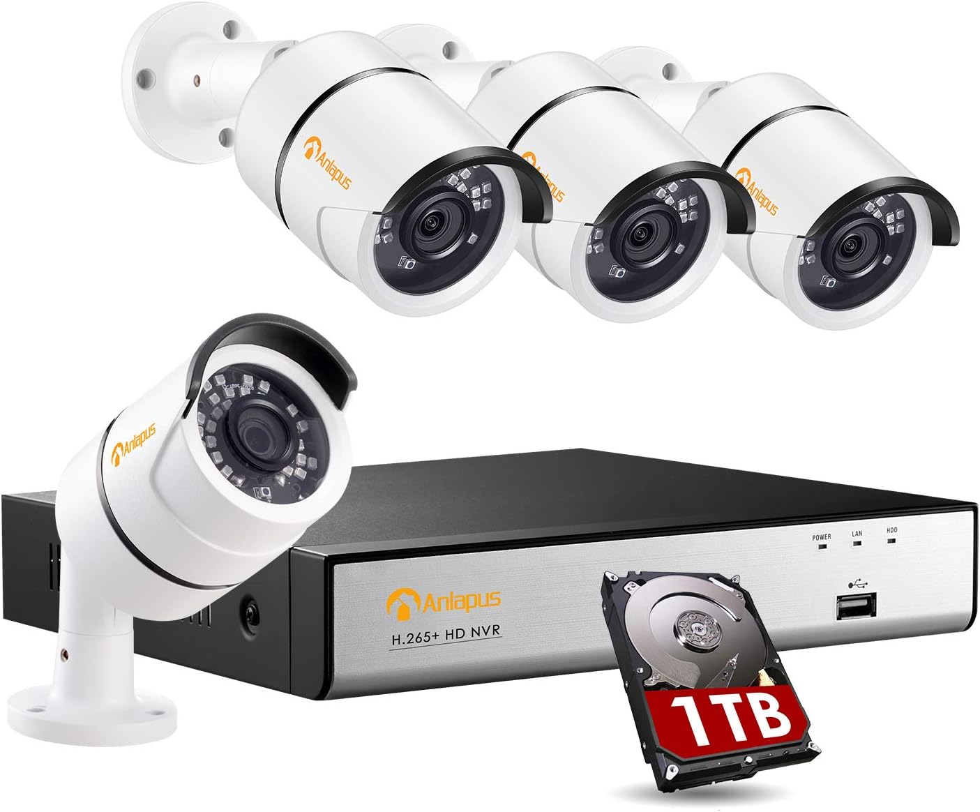 Amazon.com: Anlapus H.265+ 8 Channel POE Security Camera System with ...