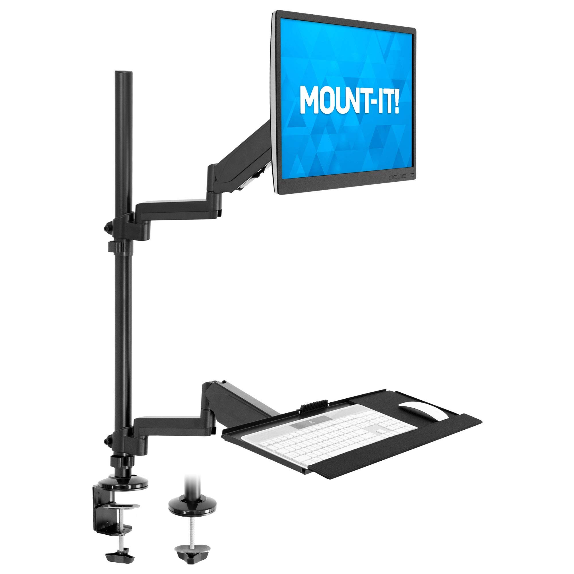 Mua MOUNT-IT! Sit Stand Monitor Desk Mount [Fits 32" Screens] Height ...