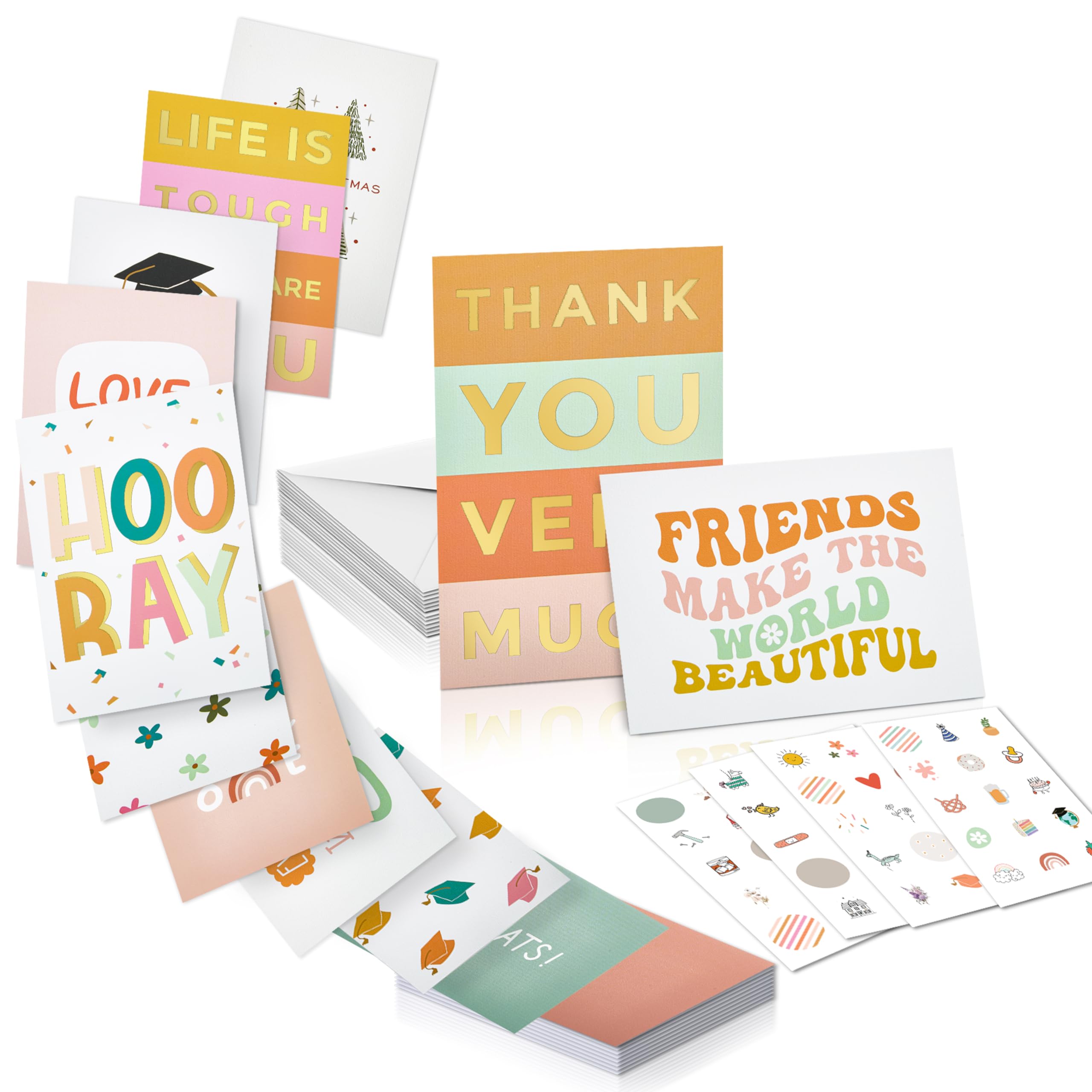 Mua Beautiful Greeting Cards Set of 60 with Envelopes & Stickers ...