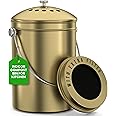 Amazon.com: Utopia Kitchen Compost Bin for Kitchen Countertop - 1.3 ...