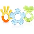 Amazon.com : Nuby Three Step Teether Set | 3 Pack | 3m+ | Soft and Hard ...
