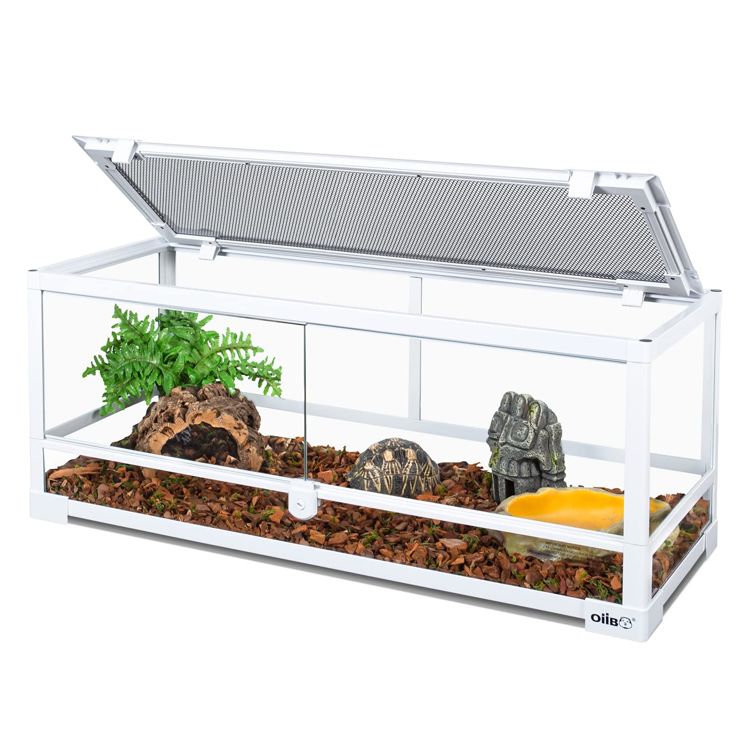 Mua OIIBO Full Glass Long Tank Reptile Terrarium 20 Gallon, Front ...