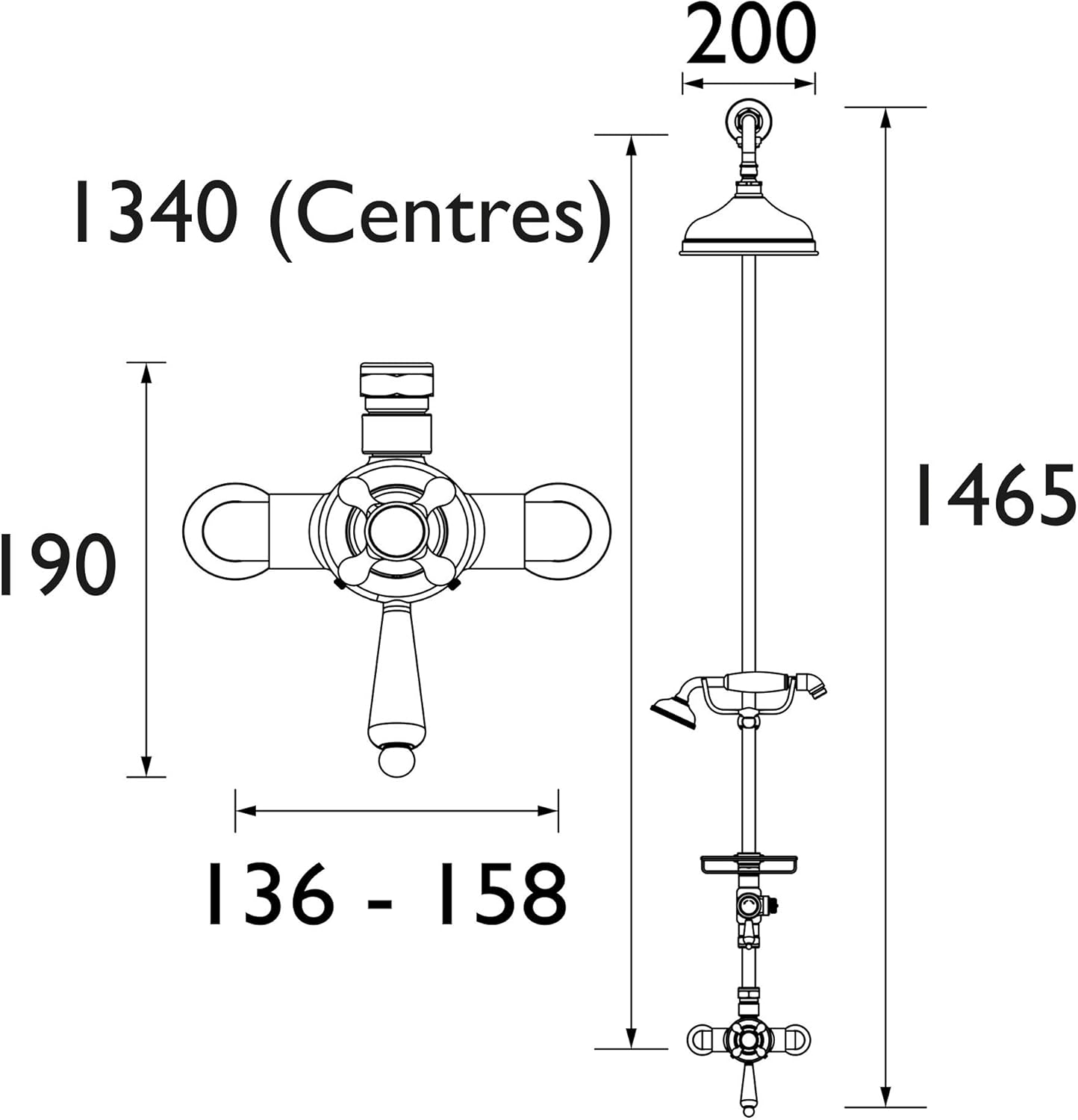 Bristan TY2 CSHXDIV C Trinity Exposed Concentric Shower Valve with ...
