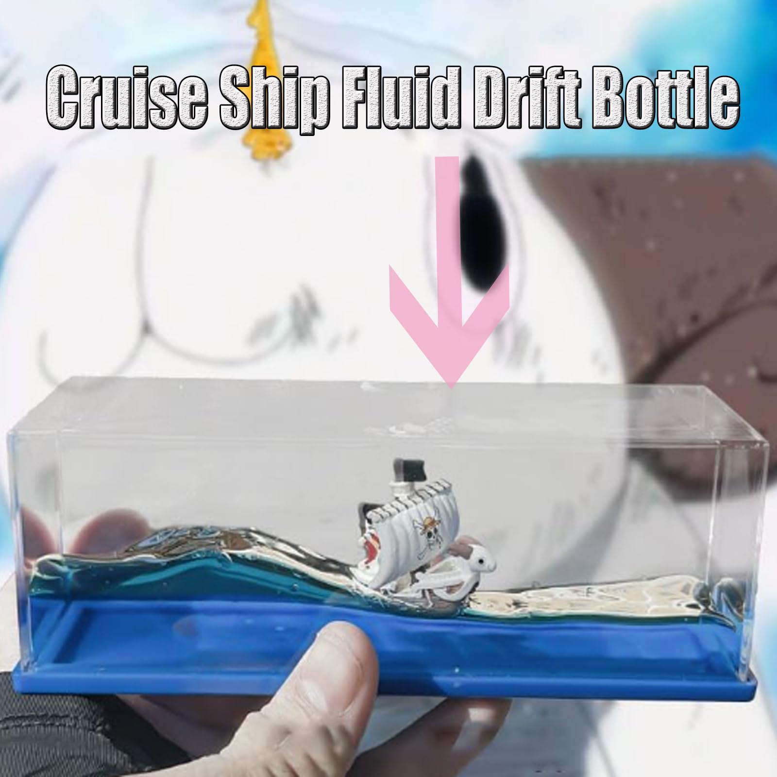 Cruise Ship Model Display Unsinkable Cruise Ship In Fluid Bottle - Desk ...