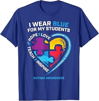 Amazon.com: Autism Teacher Shirt Autism Awareness Shirts For Teachers T ...