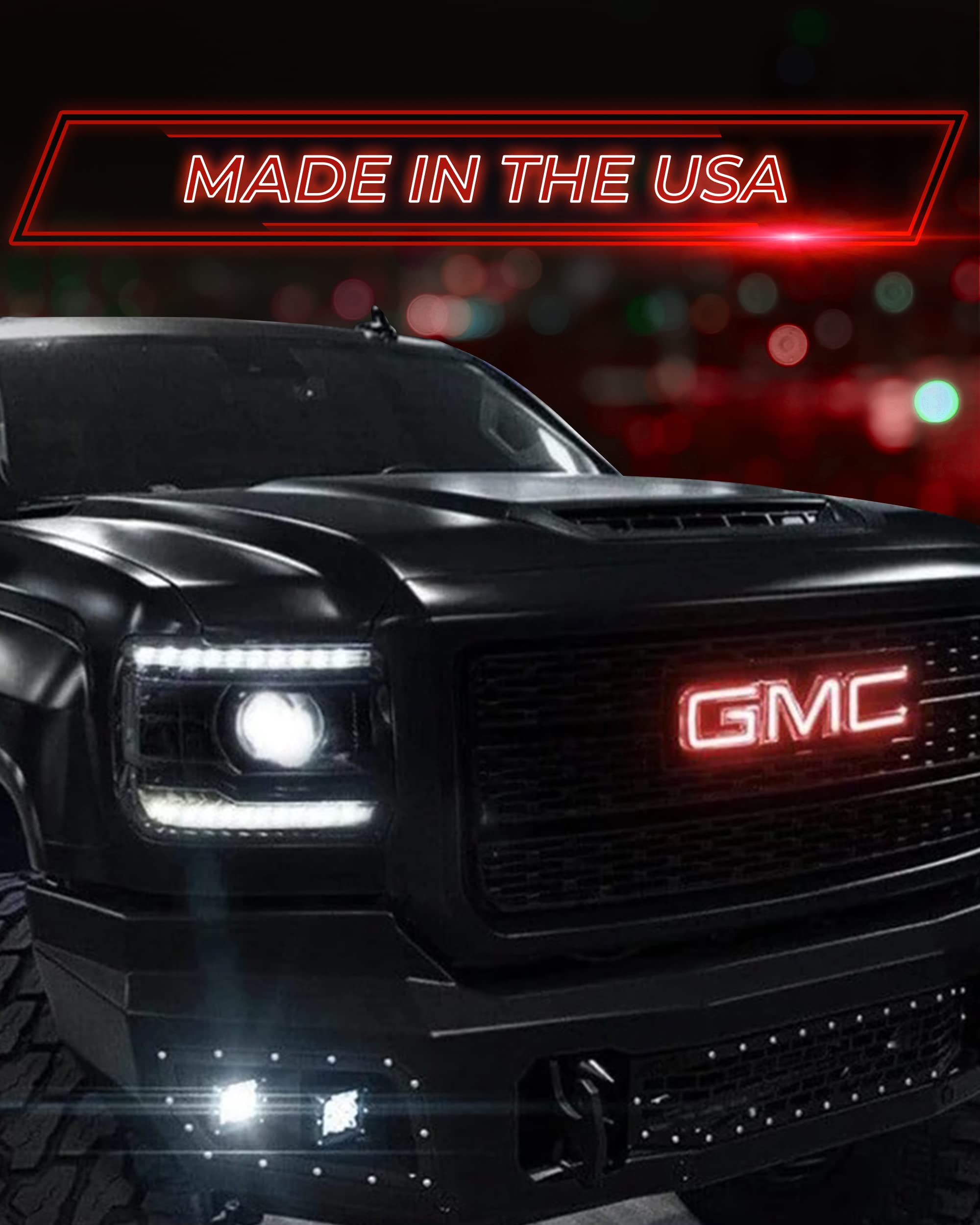 Mua RGB Halo Kits Multicolored LED Logo to fit GMC Front Emblem ...