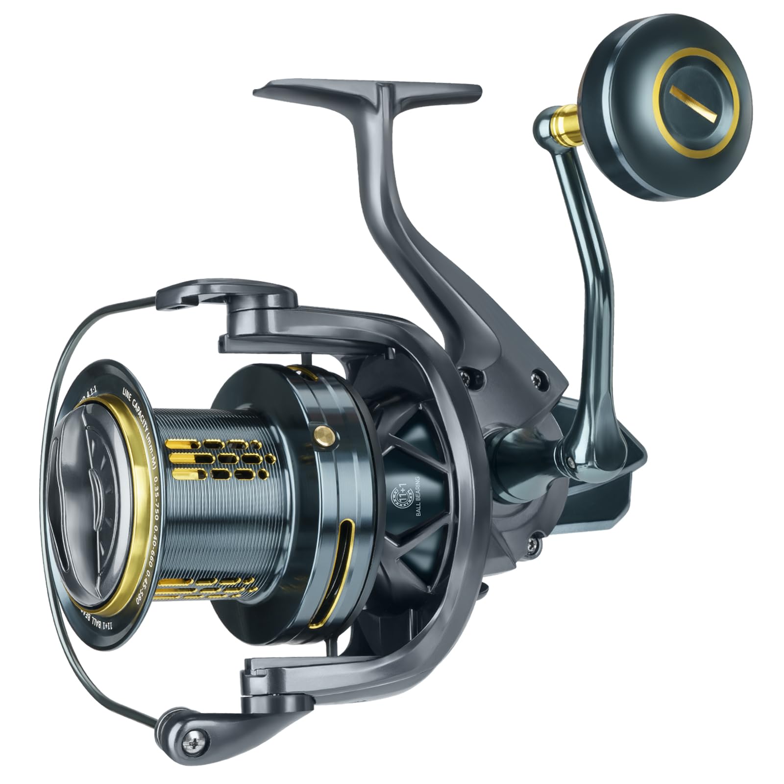 THKFISH Saltwater Spinning Reel,12000 Surf Fishing Reel,11 +1 BB,4.1:1 ...