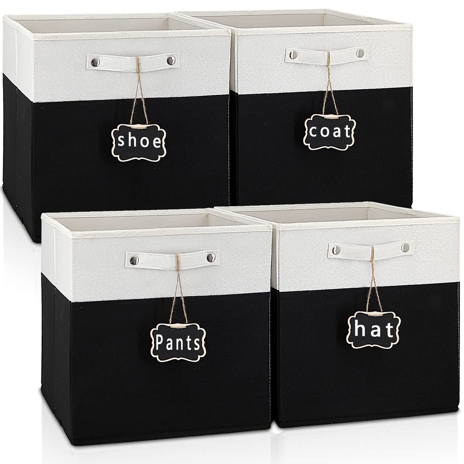 11 cube storage bins,Set of 4 Collapsible Fabric Storage Cubes with ...