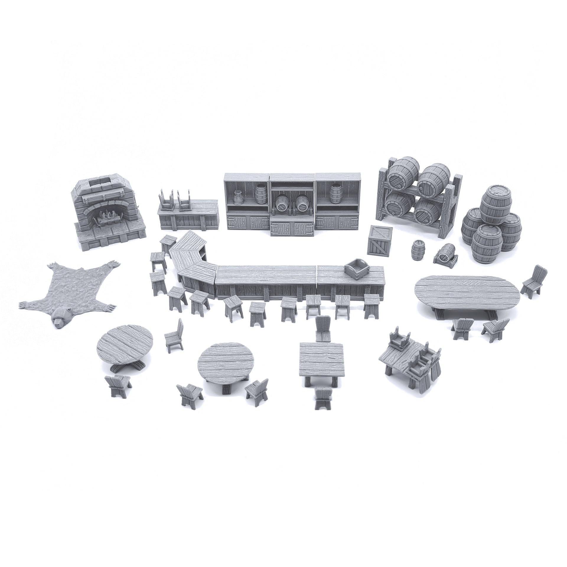EnderToys Tavern Bar Furniture Set by EC3D, 3D Printed Tabletop RPG ...