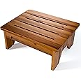 Amazon.com: Holana 6" Acacia Wood One Step Stool for Adults - 300 Lbs ...