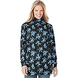 Amazon.com: Woman Within Women's Plus Size Perfect Long-Sleeve Mockneck ...