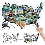 Amazon.com: RV State Sticker Travel Map - 11" x 17" - USA States ...